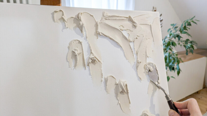 Strukturbild auf Leinwand selber machen — Scandify Your Life